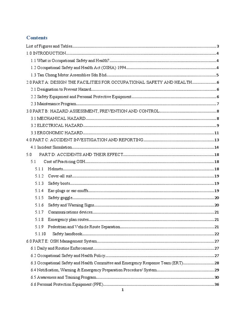 Osha Site Visit Report | PDF | Personal Protective Equipment ...
