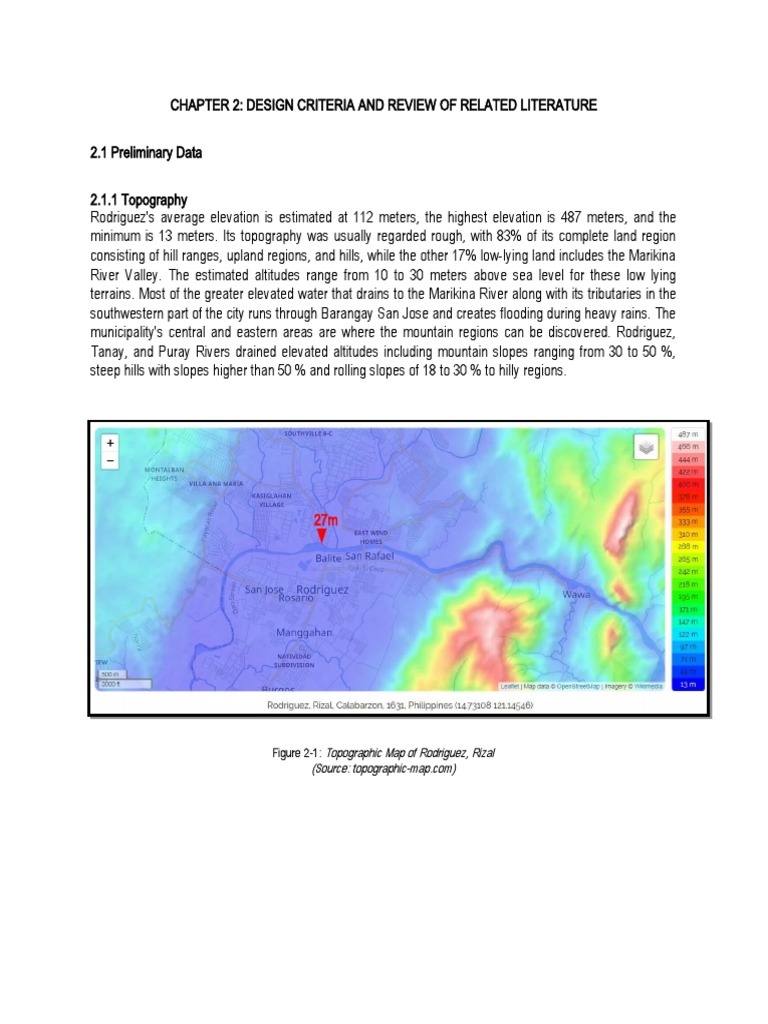 Figure 2-1: Topographic Map of Rodriguez, Rizal | PDF | Deep Foundation ...