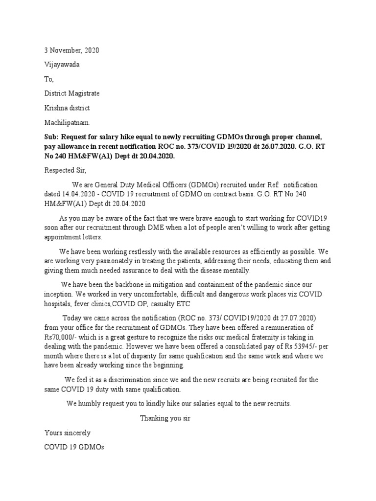 Salary Hike Letter | PDF