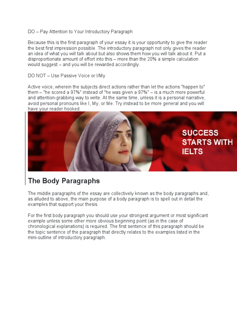 The Body Paragraphs | PDF | Career & Growth