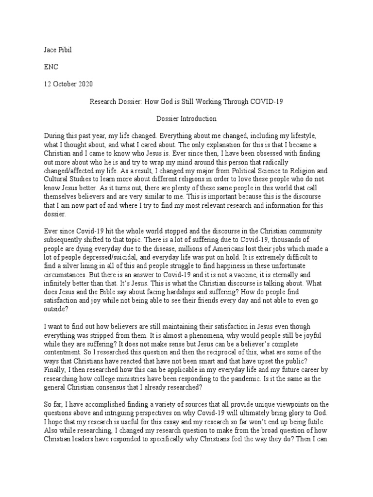 Research Dossier 1 | PDF | Jesus | N. T. Wright