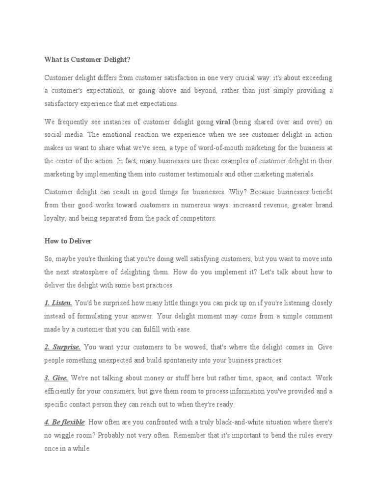 Mastering Customer Delight | PDF | Career & Growth | Self-Improvement
