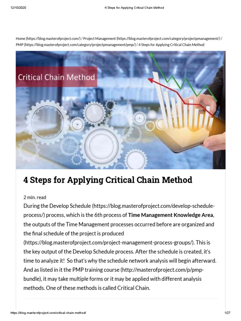 Comprehensive Critical Chain Method | PDF | Project Management ...