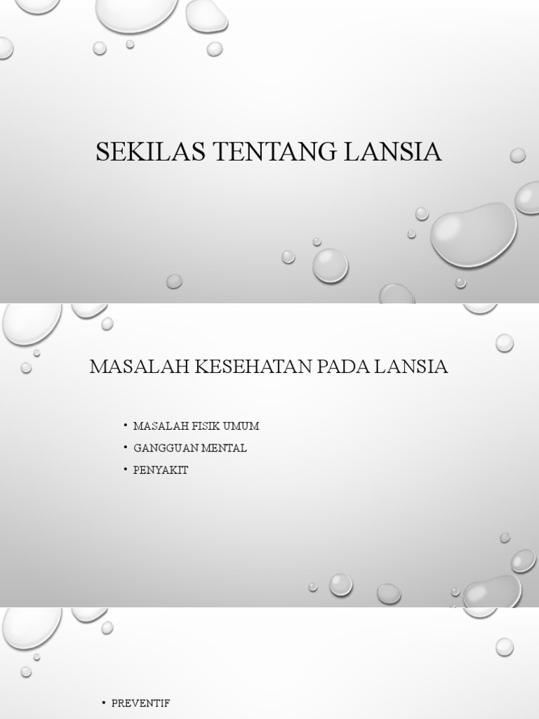 Kesehatan dan Terapi Lansia | PDF