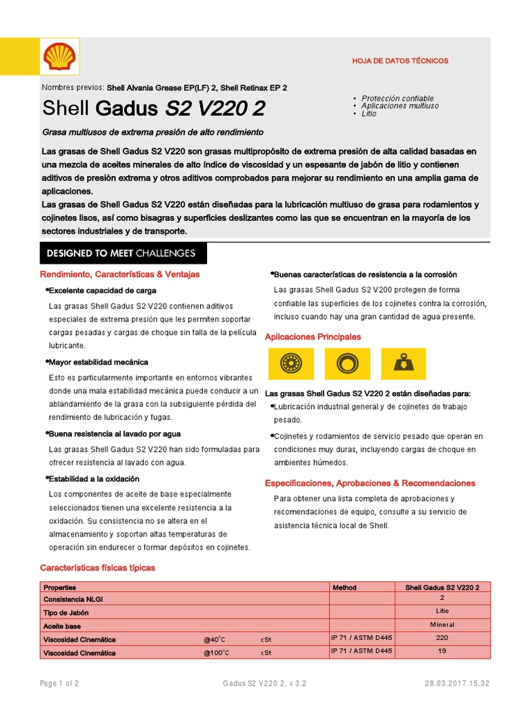 Shell Gadus S2 V220ac Ficha Tecnica Buying Discounts | www ...