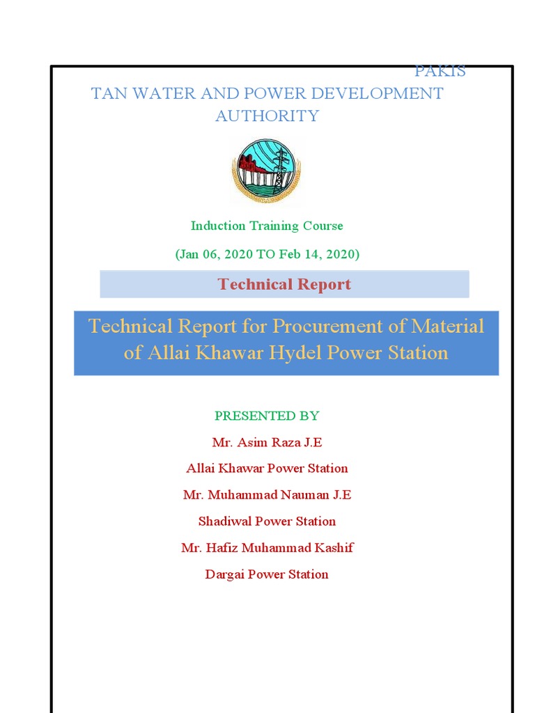 Technical Report on the Procurement of Critical Spare Parts for Allai ...