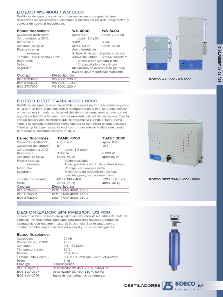 Boeco WS4000 | PDF | Agua | Química