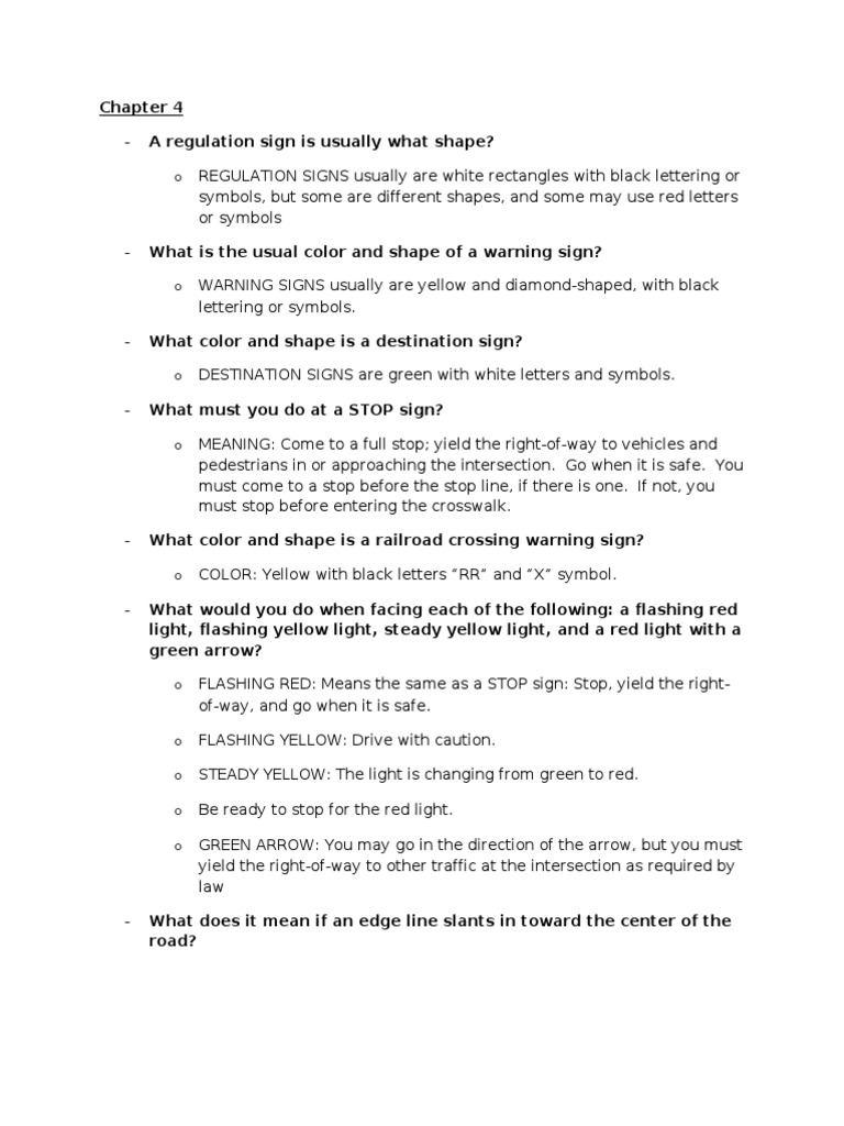 DMV Learner's Permit Questions | PDF | Traffic | Intersection (Road)