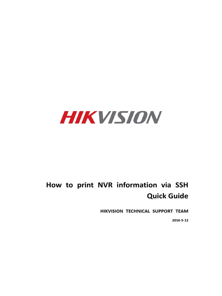 How To Print NVR Information Via SSH | PDF | Business