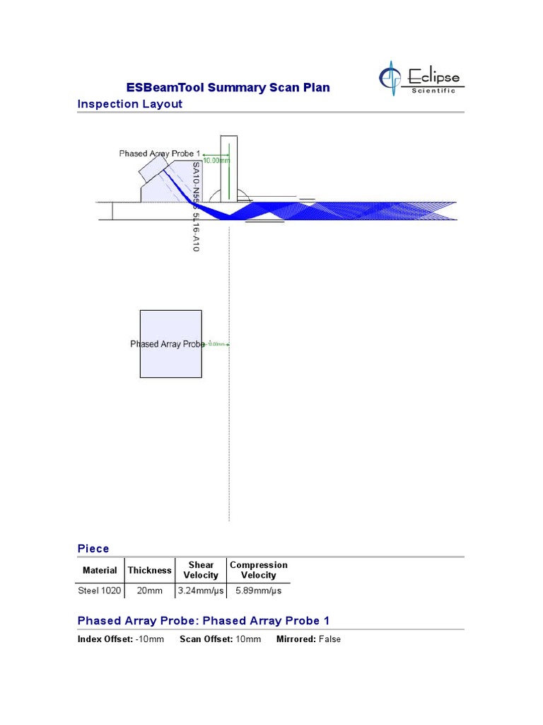 Esbeamtool Summary Scan Plan: Inspection Layout | PDF | Technology ...