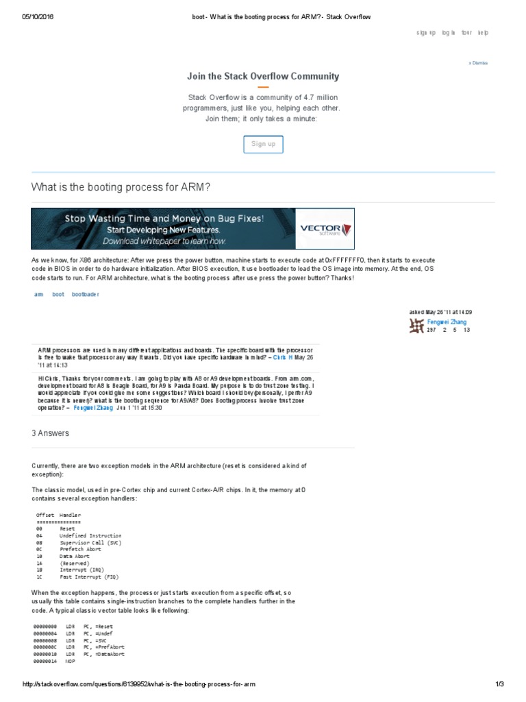 Boot - What Is The Booting Process For ARM - Stack Overflow | PDF ...