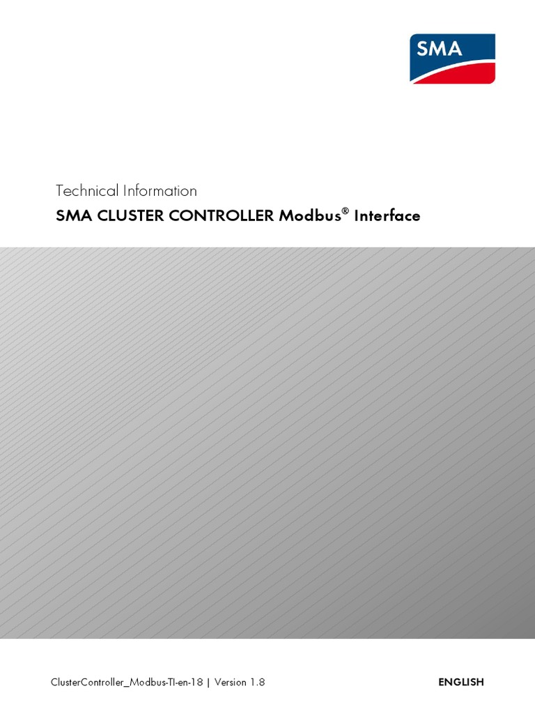 Technical Information: Sma Cluster Controller Modbus Interface | PDF ...