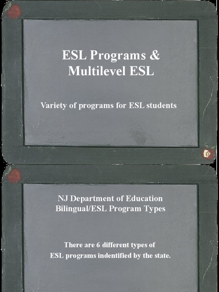 ESL Programs & Multilevel ESL | PDF | English As A Second Or Foreign ...