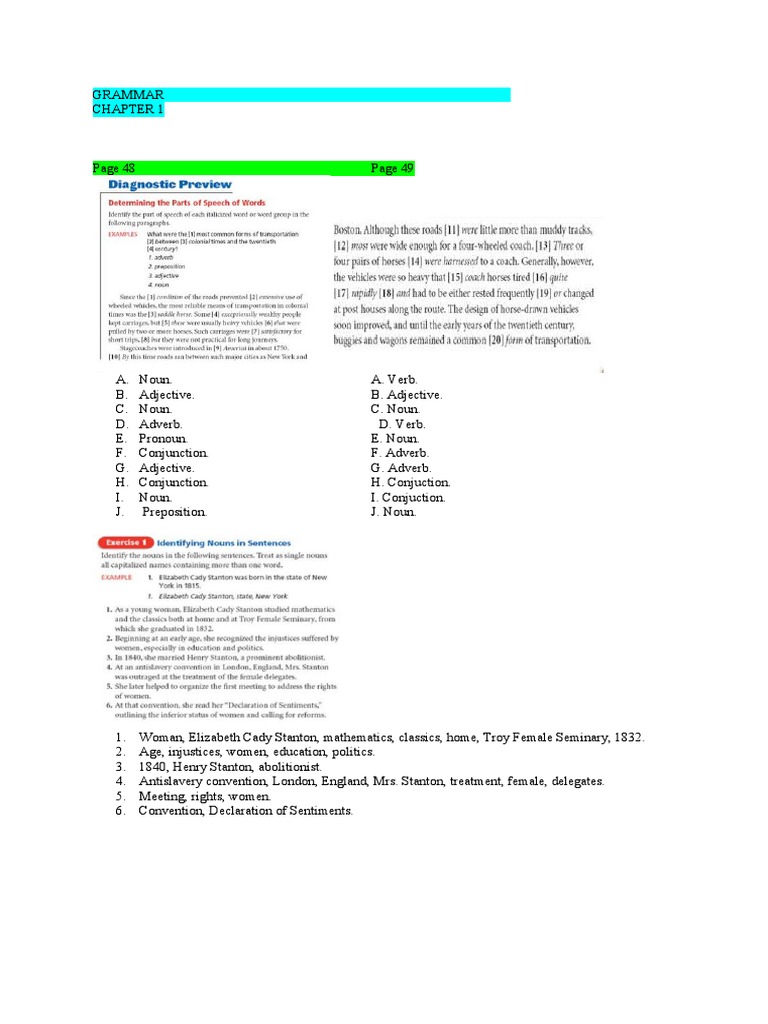 Grammar Essentials for Students | PDF | Verb | Noun