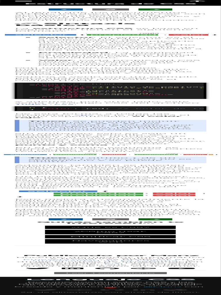 Estructura de CSS - CSS en español | PDF | Hojas de estilo en cascada ...