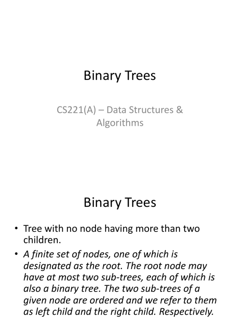 The Binary Tree PDF | PDF | Algorithms And Data Structures | Computer ...