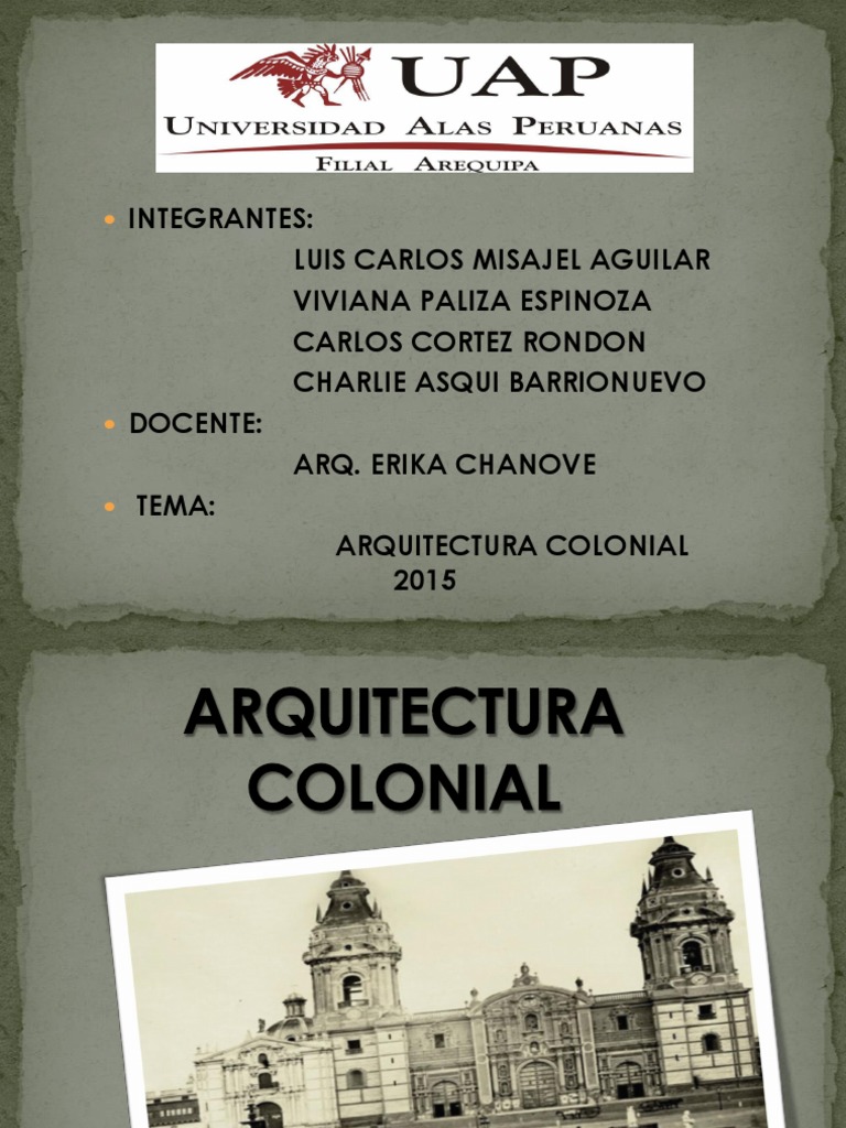 Arquitectura Colonial en Perú | PDF | Renacimiento | Perú