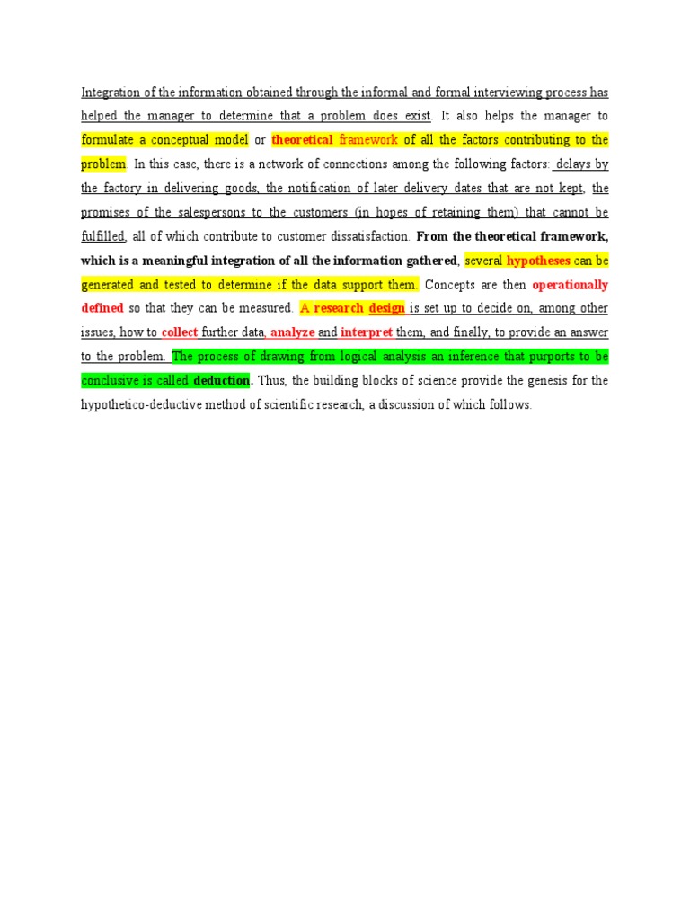 Theoretical Framework: Which Is A Meaningful Integration of All The ...