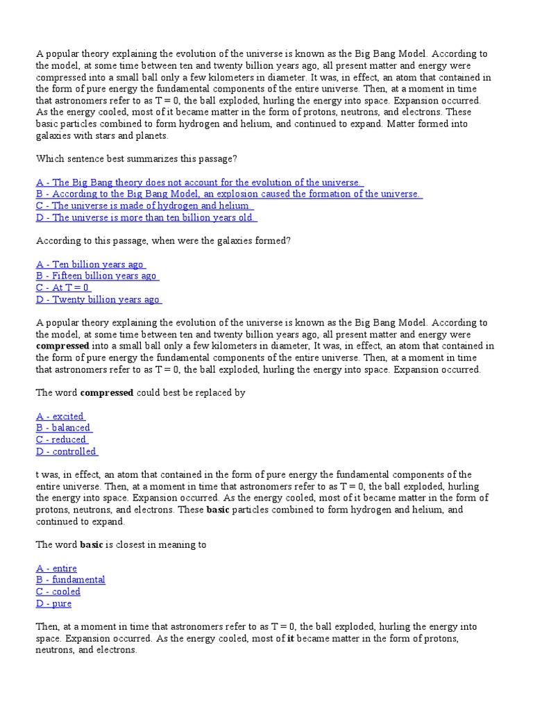 Understanding the Big Bang Model | PDF | Chronology Of The Universe ...