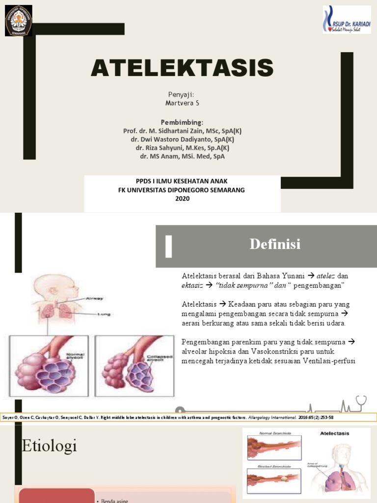 Atelektasis: Penyaji: Martvera S | PDF | Respiratory Diseases | Pulmonology