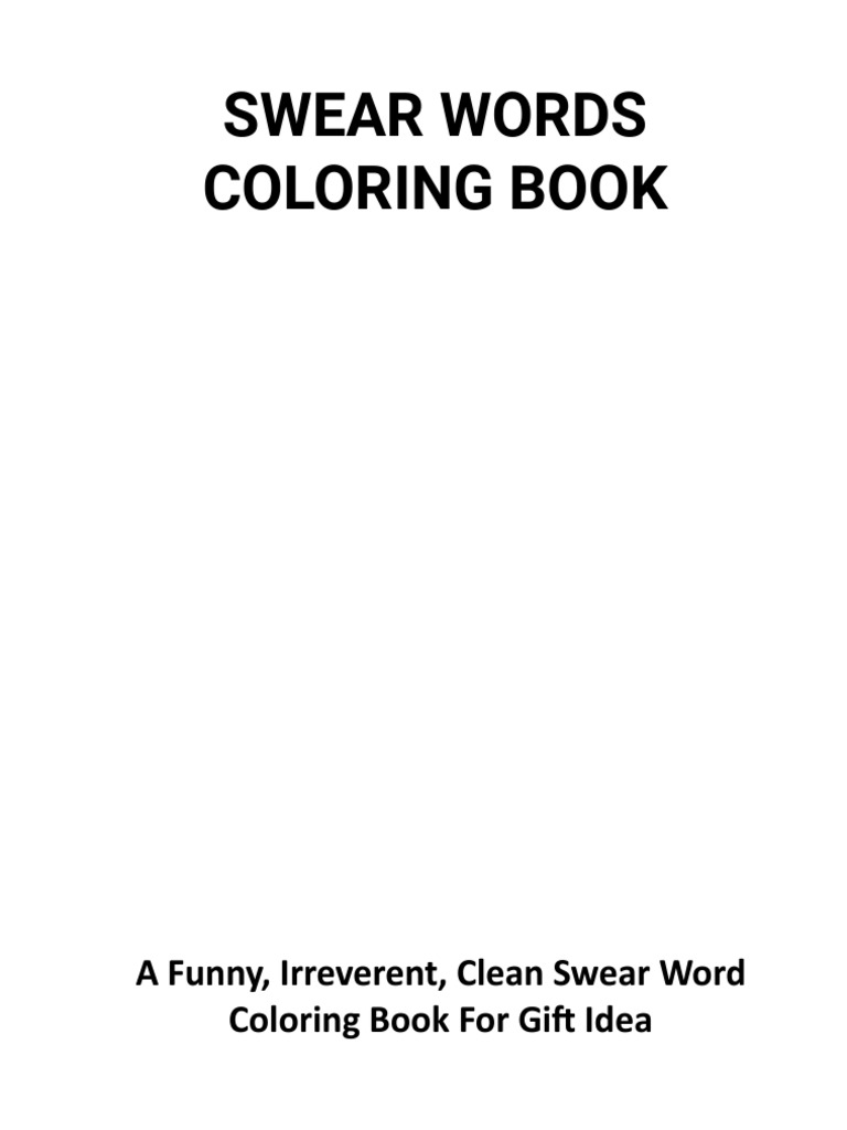 Swear Words Coloring Book | PDF