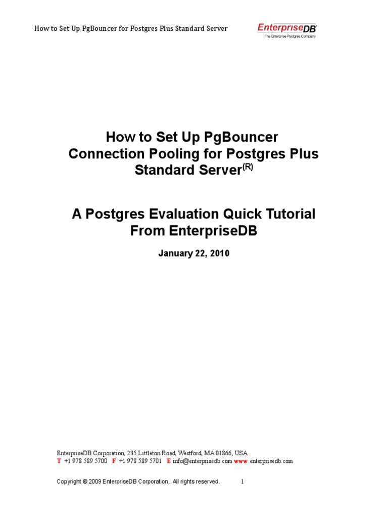 Tutorial All Ppss Pgbouncer Download Free Pdf Postgre Sql Port Computer Networking