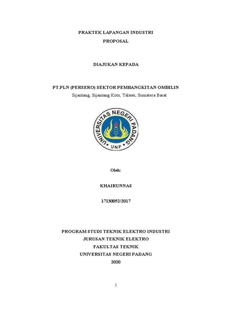 Proposal PLI KHAIRUNNAS 17130052-Dikonversi | PDF