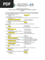 FILIPINO Test Paper | PDF