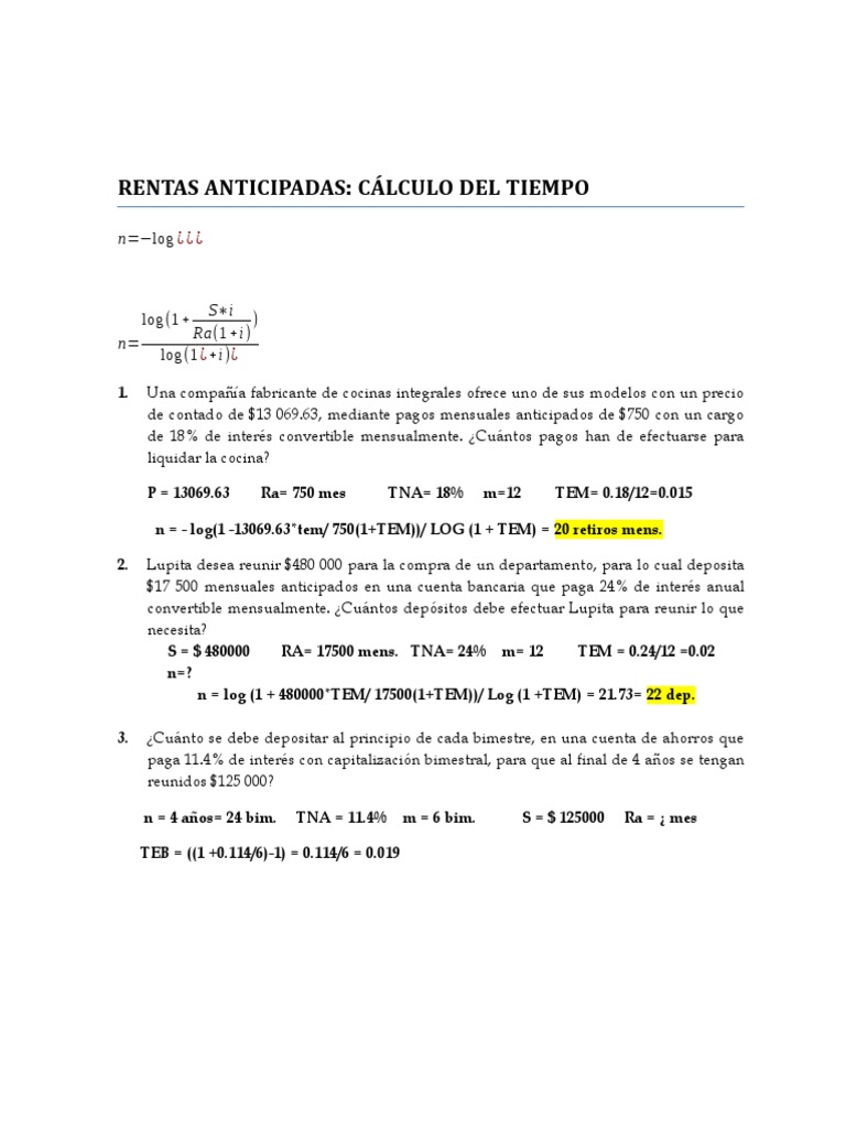 Ra Ejerc Tiempo Soluc | PDF