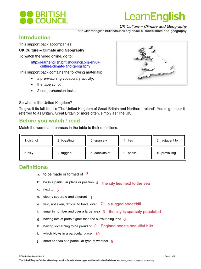 UKCulture Climate and Geography | PDF | United Kingdom | Scotland