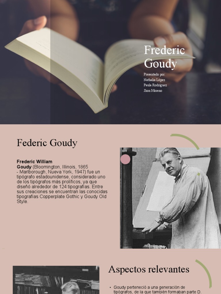 Frederic Goudy 1 | PDF | Publicación | Diseño gráfico