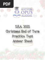 SEA 2025 Answer Booklet | PDF