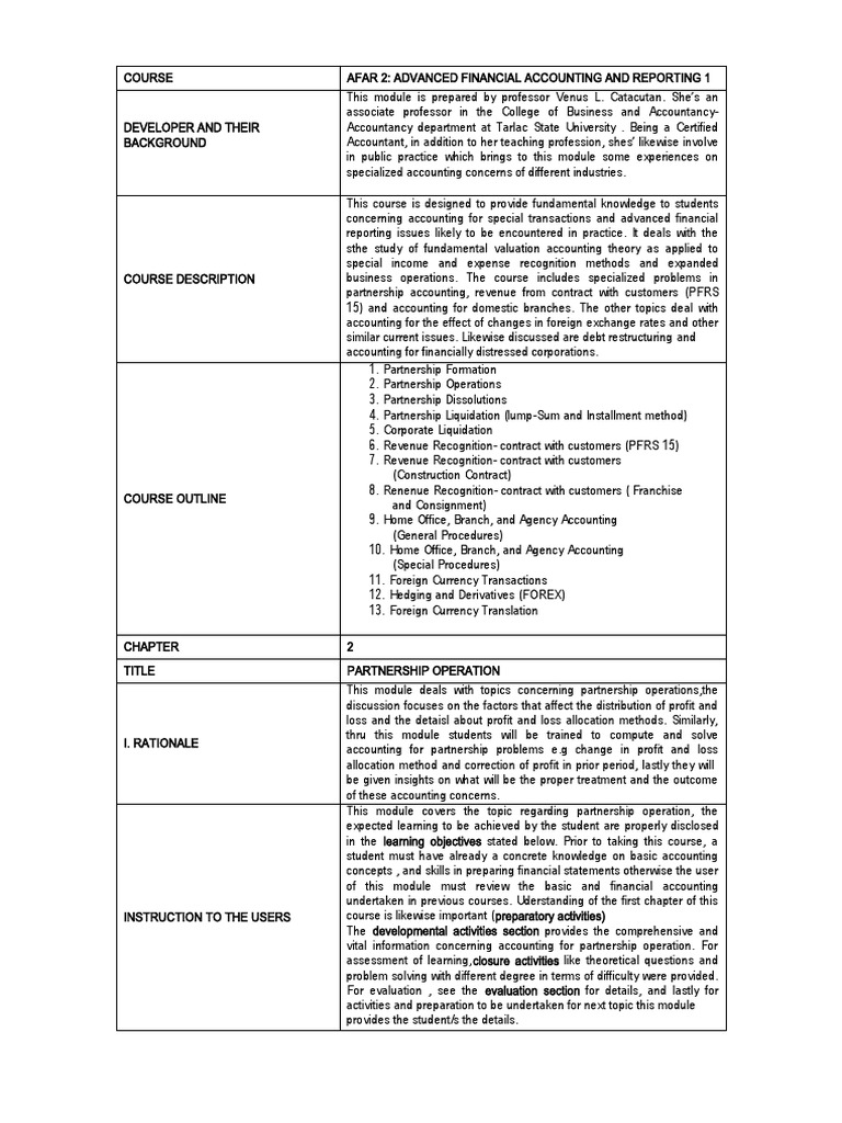 Partnership Operations: Distribution of Profits or Losses, Methods of ...