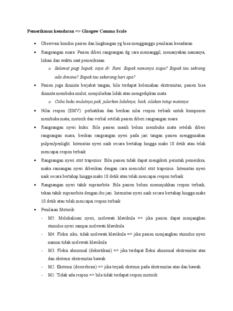 Pemeriksaan Neurologi | PDF