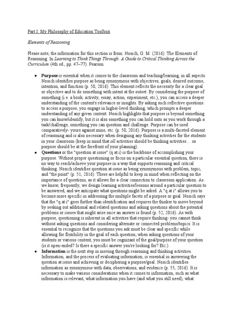 Part 1 | PDF | Critical Thinking | Question