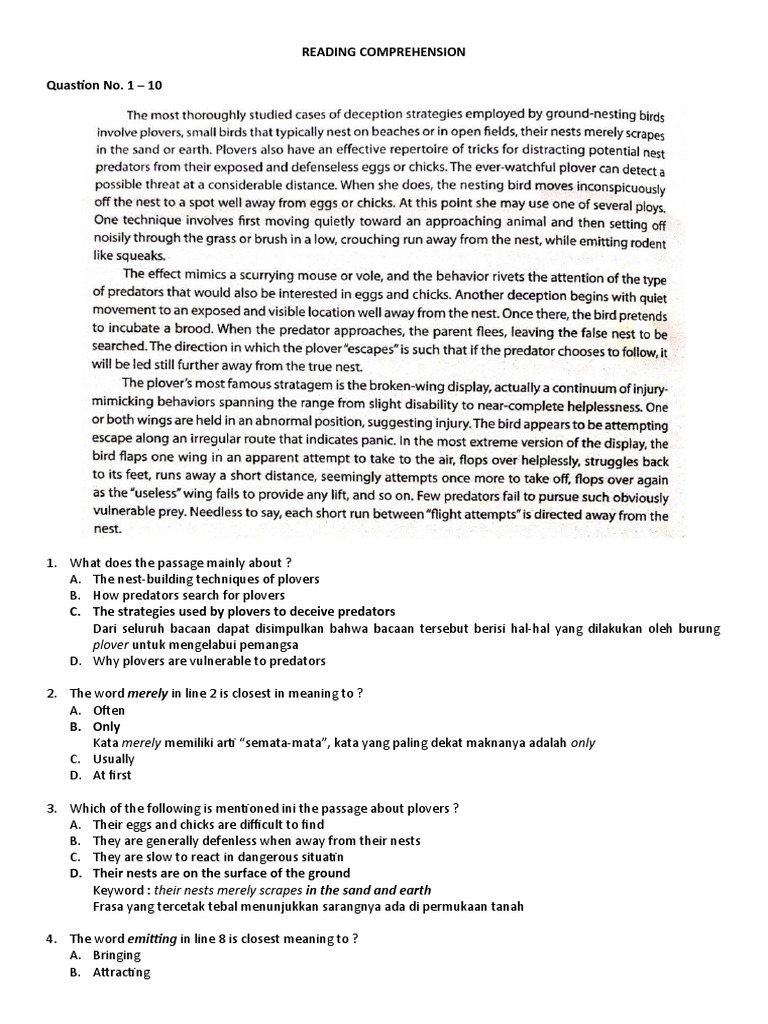 Contoh Soal Reading | PDF | Science | Psychological Concepts