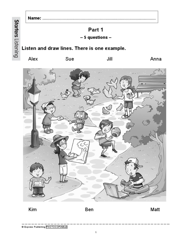 27 I Wonder 1 Starters Test 1 | PDF