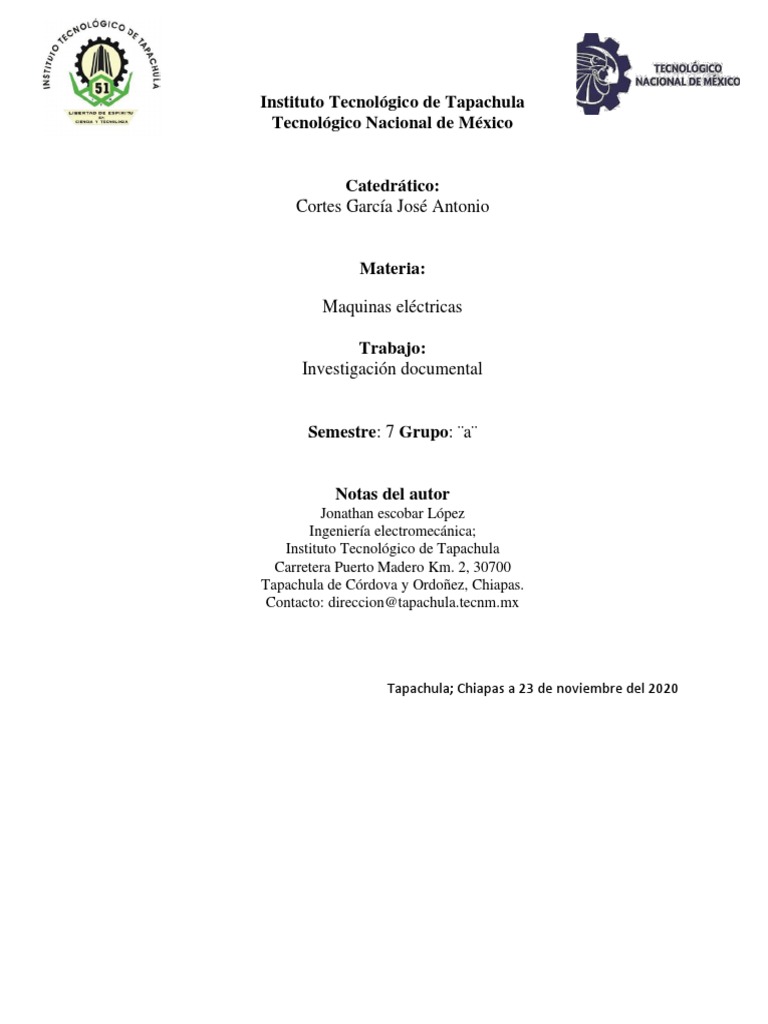 U4 Ta3 Investigacion Documental | PDF | Transformador | Inductor