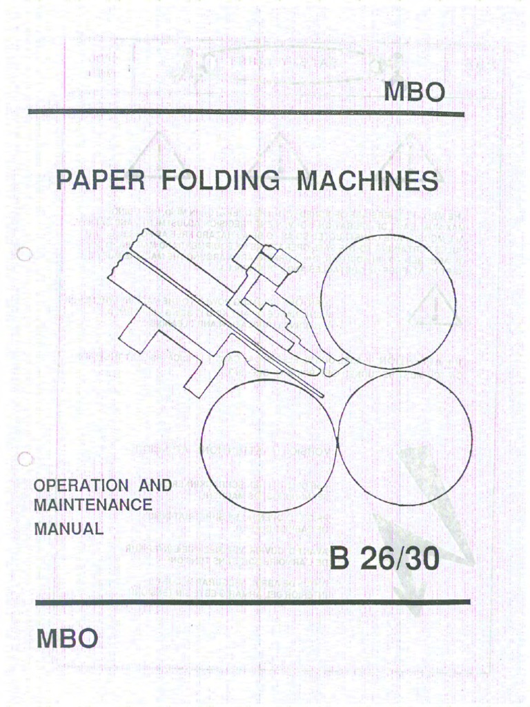 MBO B26 B30 Operator Manual | PDF