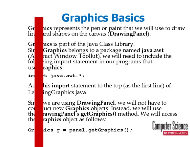 Graphics Basics: Abstract Window Toolkit) | PDF