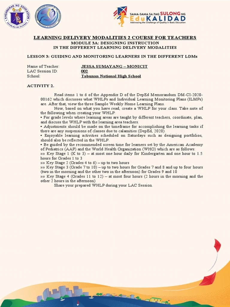 5module 3a - Lesson 3 - Activity 2 | PDF | Art