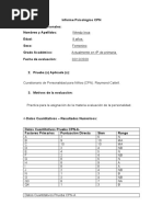 Prueba Pip | PDF | Cognición | Sicología