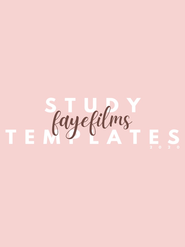 Fayefilms Study Templates Guide | PDF | Cognition
