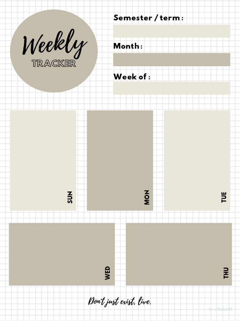 Weekly schedule tracker | PDF