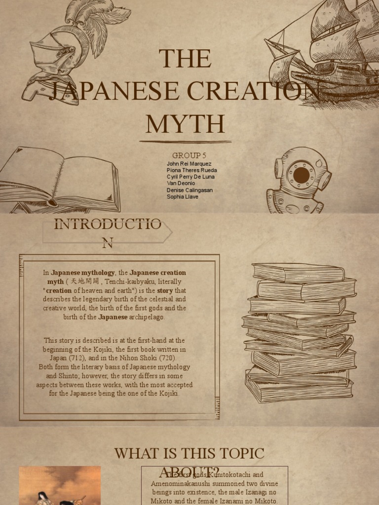 THE Japanese Creation Myth: Group 5 | PDF | Shinto | Mythology