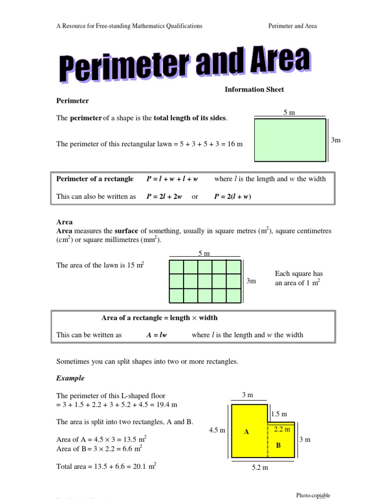 Area and Perimeter of Shapes | Area | Physics & Mathematics