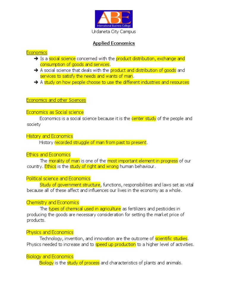 Applied Economics | PDF | Demand | Economics