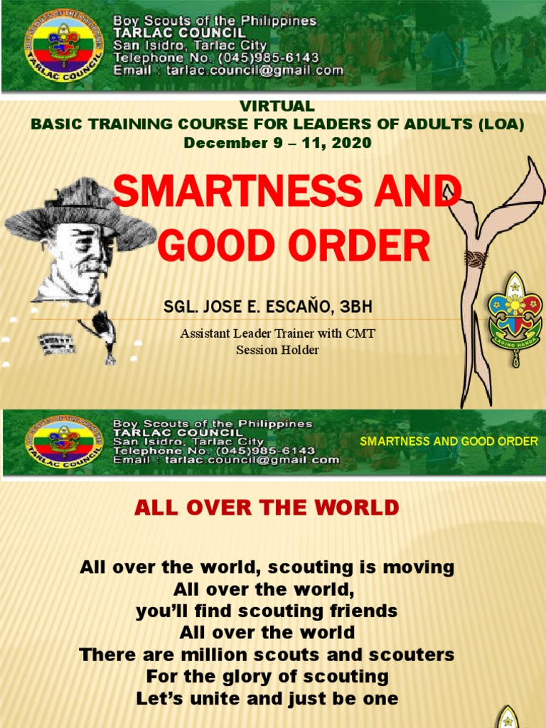 Smartness and Good Order: Sgl. Jose E. Escaňo, 3Bh | PDF | Scouting ...