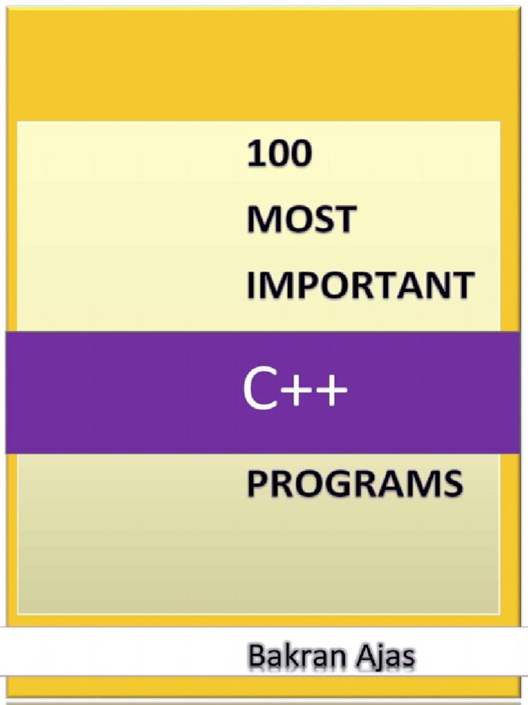 100 Most Important C++ Programs (Code Only) PDF | PDF | String (Computer Science) | Matrix ...