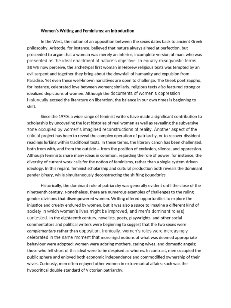 Écriture Féminine and Feminist Discourse | PDF | Feminist Theory | Feminism
